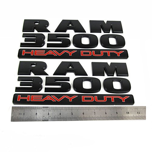 Yoaoo® 2x GENUNE Black Dodge RAM 3500 Emblem Badge 3D Emblem Decals ...