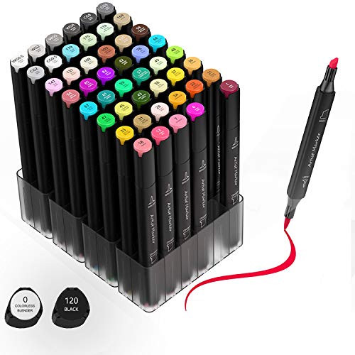 49 colors Alcohol Brush Markers CMYK art drawing markers Dual End ...