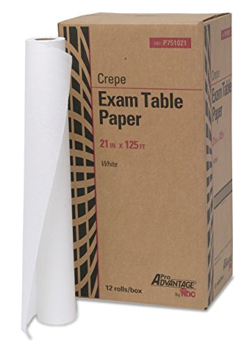 Pro Advantage P751021 Exam Table Paper Creped, 21", White (Pack of 12 ...