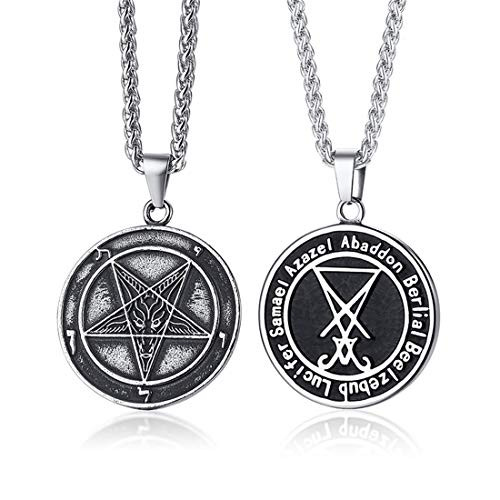 Jakob Miller Stainless Steel Sigil of Baphomet Samael-Lilith Inverted ...