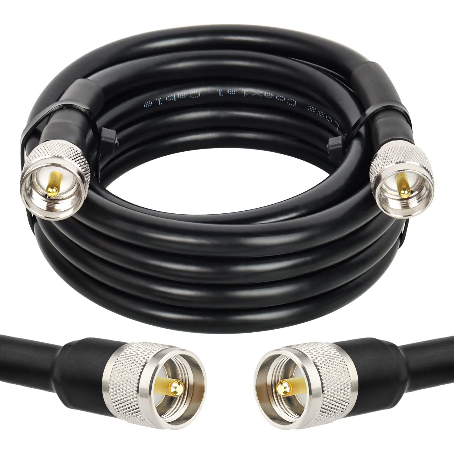 XRDS -RF CB Coax Cable 9FT, KMR 400 UHF Coaxial Cable PL-259 UHF Male ...