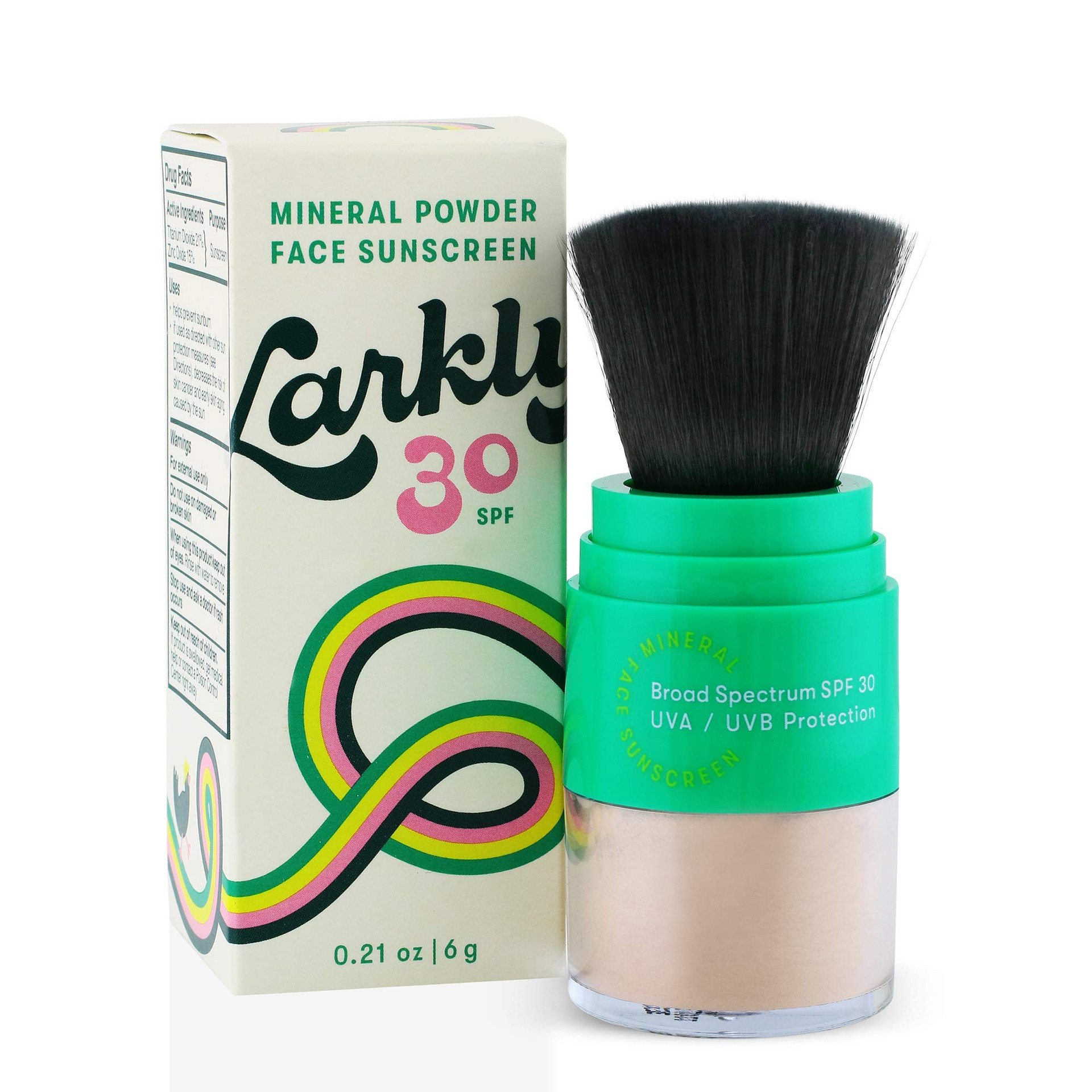 Larkly SPF 30 Mineral Powder Face Sunscreen with Zinc Oxide | Vegan and ...
