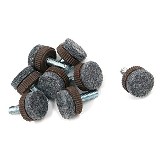 MTMTOOL Gray Furniture Levelers M6 Threaded Stem Furniture Glides Felt ...