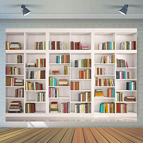 Fotupuul Modern School Bookcase Backdrop for Office for Video ...
