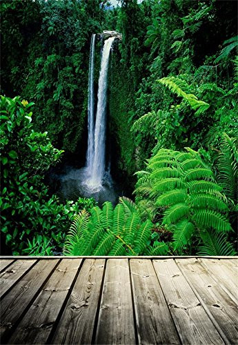 Laeacco 5x7ft Vinyl Backdrop Photography Green Forest Mountain ...
