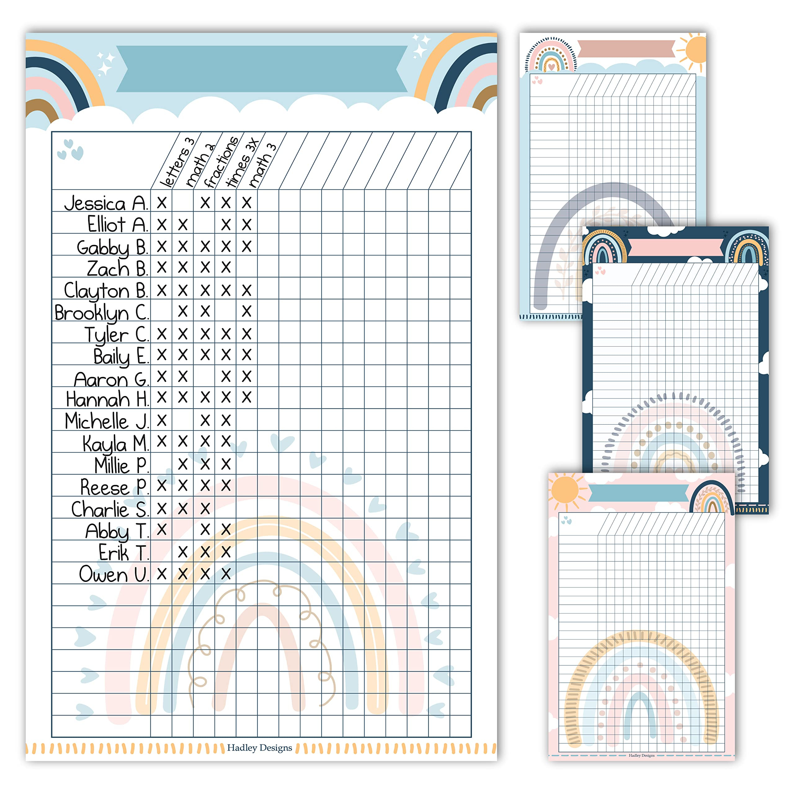 4 Boho Data Charts Classroom Incentive Chart for Classroom - Homework ...