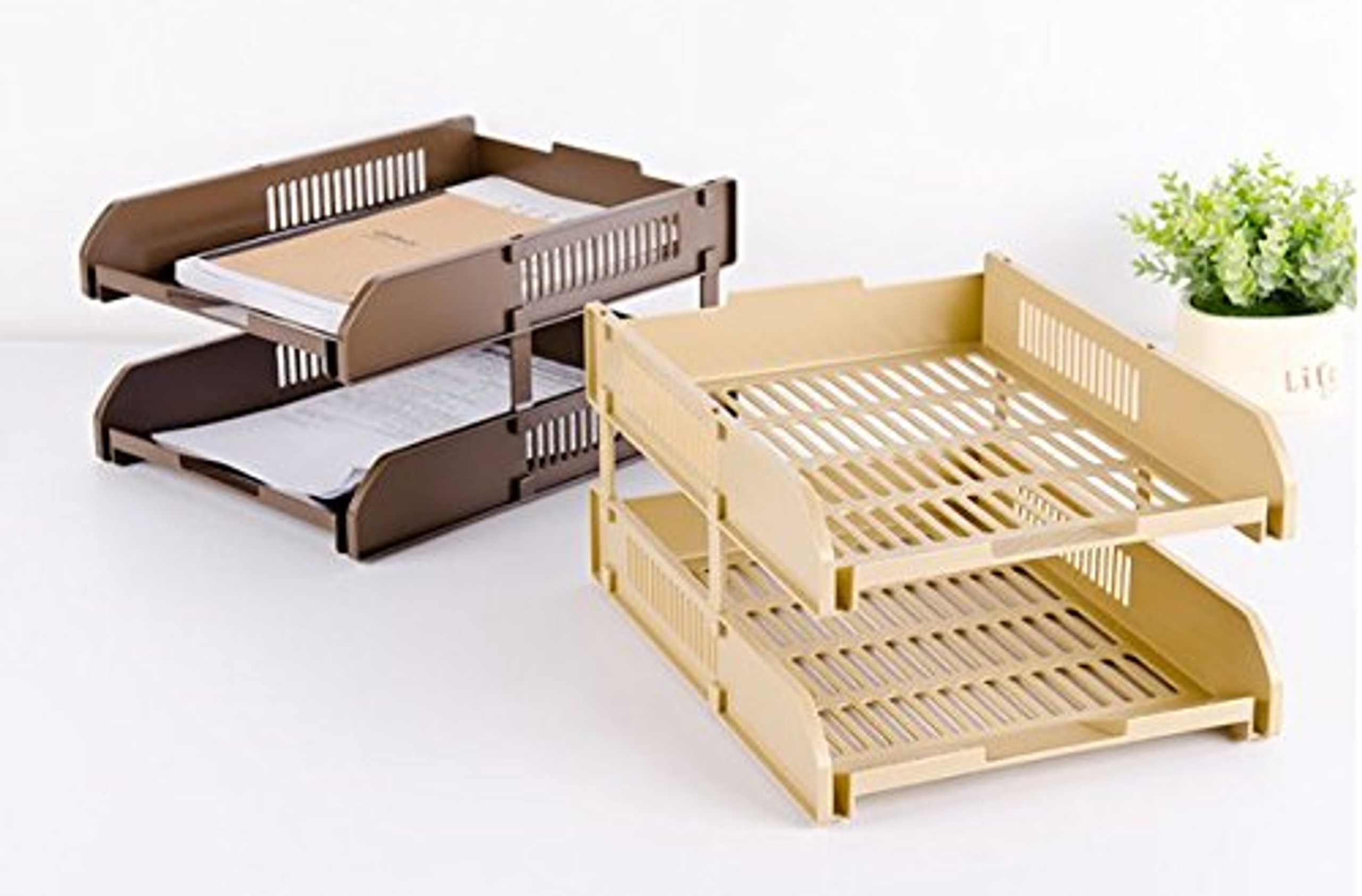 Letter Trays File Holder Rack Desk File Sorters Organizer Stacking Desk