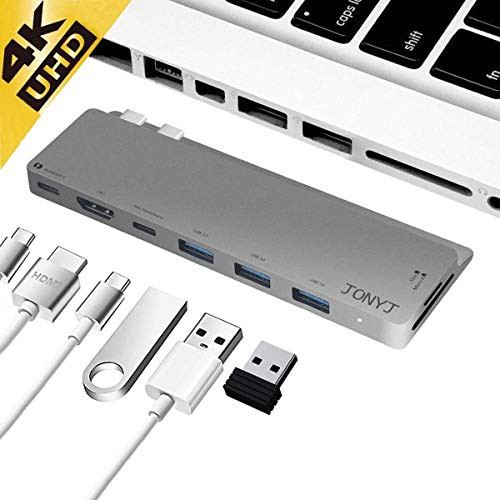 USB C Hub Adapter for MacBook Pro, Thunderbolt 3 Adapter,10-in-1 USB C ...