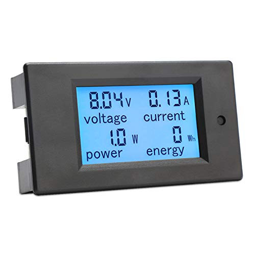 DROK Digital Multimeter DC 6.5-100V 20A Voltage Amperage Power Energy ...