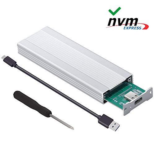 USB 3.1 Type C to M.2 NVME Enclosure Aluminum Case, Type-C Gen2 10G ...