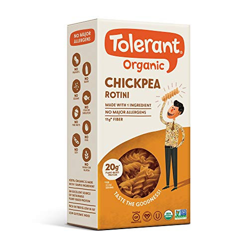 Tolerant Organic Chickpea Rotini Pasta 8 Ounce Box Case of 6 Plant ...