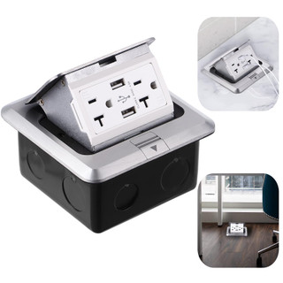Hoolerry Pop up Floor Outlet Kit Waterproof Electrical Outlet Cover Box ...