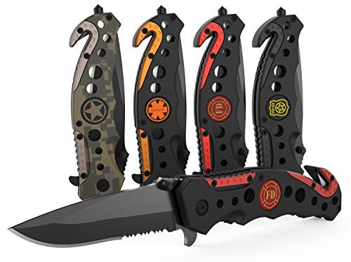 3-in-1 Fire and Rescue Tactical Knife for Firefighters and First ...