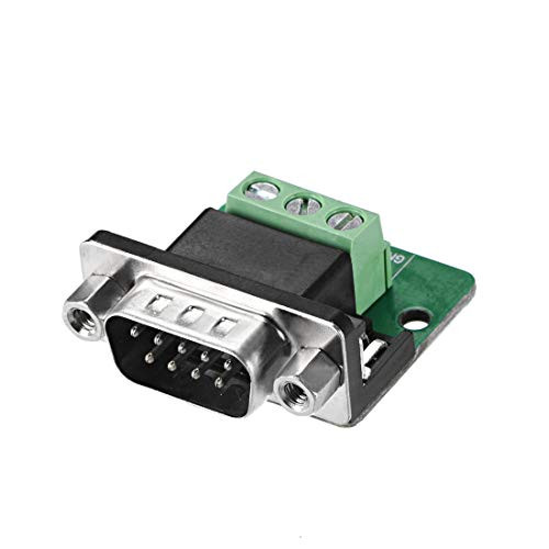 uxcell D-sub DB9 Breakout Board Connector 9 Pin 2 Row Male Port Solderless Terminal Block ...