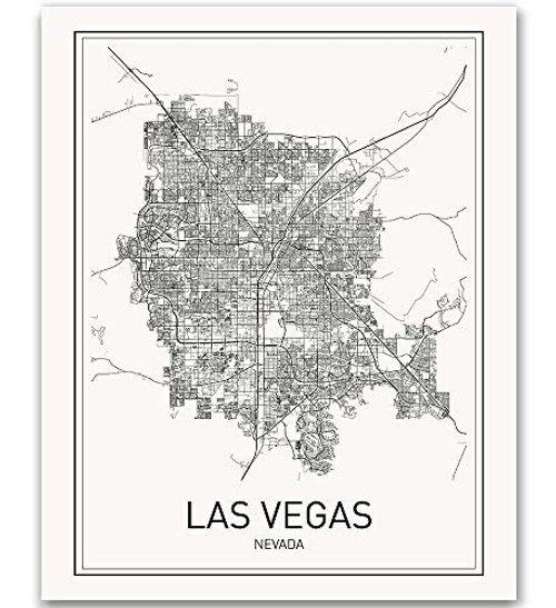 Las Vegas Poster Las Vegas Map City Map Posters Las Vegas Map Print Nevada Map Nevada Poster ...