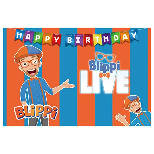 Blippi Birthday Party Supplies Blippi Backdrop for Birthday Party 5 X3 ...