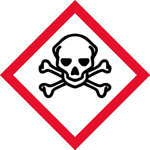 IMakeDecalsforYou OSHA Compliant GHS Skull and Crossbones Pictogram Red ...