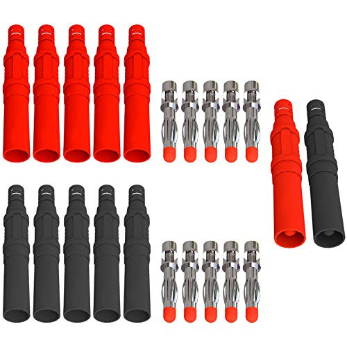 Goupchn Insulated Safety Shrouded 4mm Banana Plugs Solder DIY ...