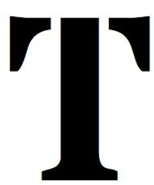 8x10 Large Letter Stencil From 4 Ply Mat Board Stardos Font Letter T