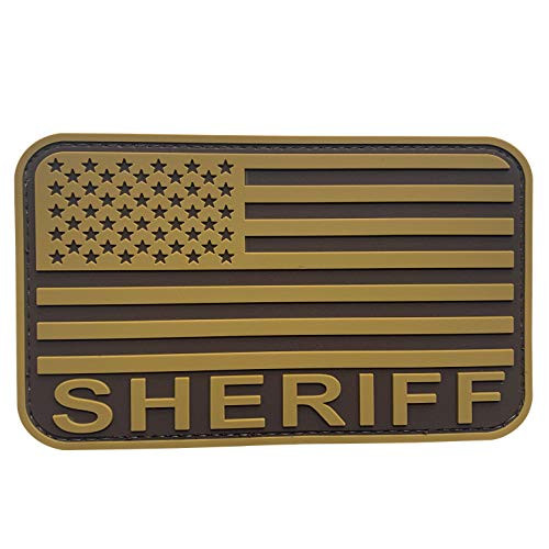 uuKen Large Coyote Tan Deputy Sheriff Patch PVC 5x3 inches for County ...
