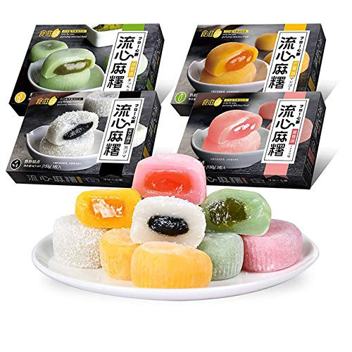 Japanese Mochi Variety Pack Black sesame Matcha Mango Strawberry Total ...