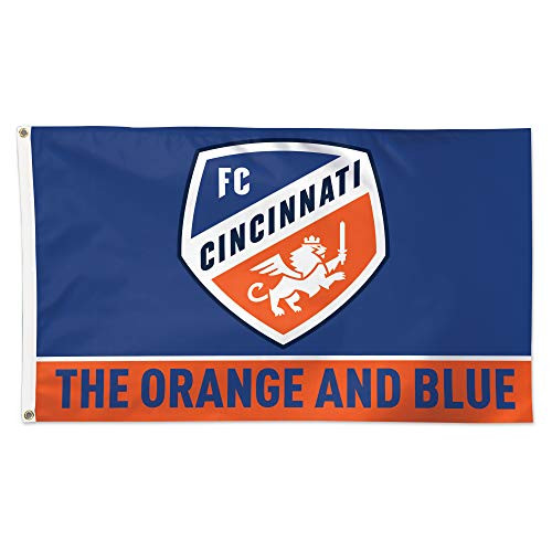 FC Cincinnati Flag The Orange and Blue Licensed Flag 5ft x 3ft ...