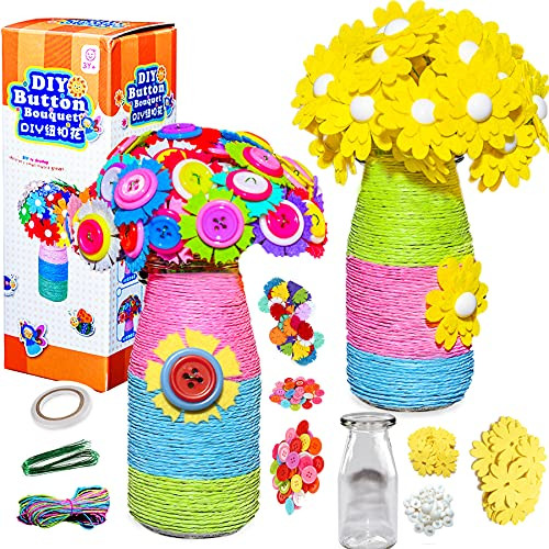 Flower Craft Kit for Kids - Arts and Crafts Make Your Own Flower ...