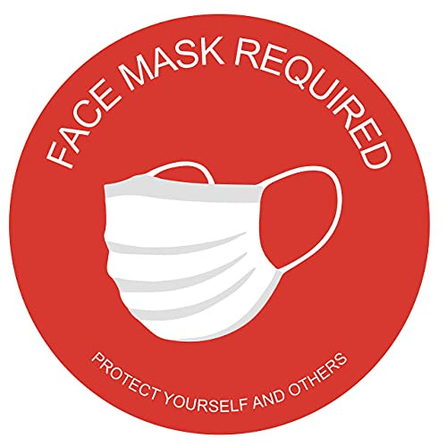 Sticky Brand Face Mask Required Sign Stickers Wear Your Mask Sign Wall ...