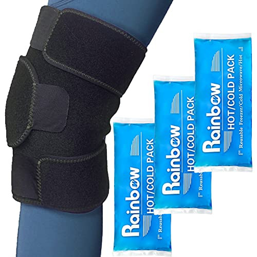Knee Ice Pack Wrap Reusable Neoprene Knee Brace with Ice Packs for Knee ...