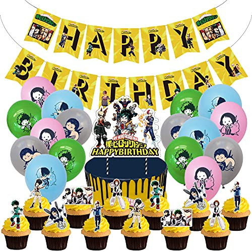My Hero Academia Party Decorations 42PCS Japanese Fans Gifts Anime MHA ...