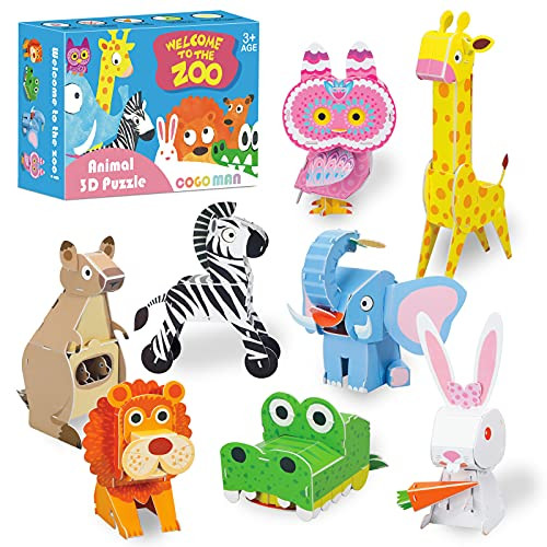 Animal Paper Models 3D Puzzle Zoo?Kids Arts and Crafts Paper Craft ...