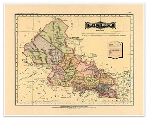 Antiguos Maps - Estado Libre y Soberano de San Luis Potosi Map from ...