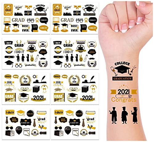 Graduation Temporary Tattoos - Class of 2021 Temporary Tattoos ...