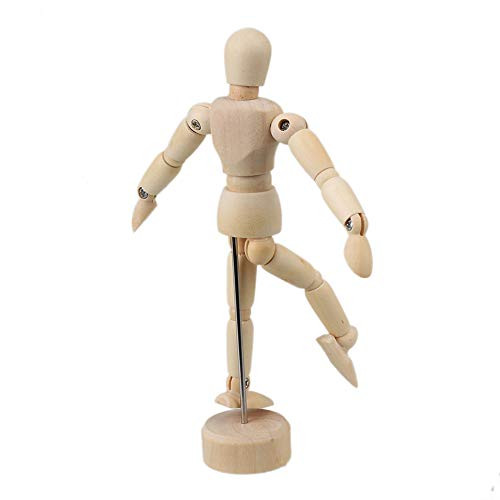 4.7 Inch Wooden Figure Manikin with Flexible Joints Human Mannequin ...