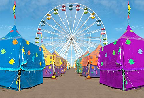 Baocicco 7x5ft Circus Backdrop Happy Birthday Backdrop Carnival ...