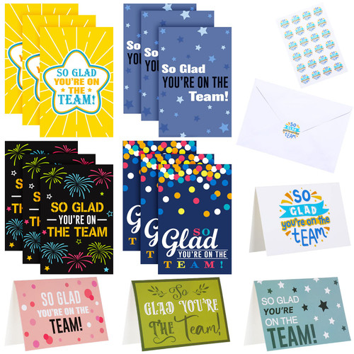 24 Sets Employee Appreciation Cards So Glad You're On The Team Business ...