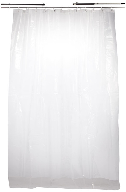 Amazon Basics Water Resistant 8-Gauge PEVA Shower Curtain Liner with ...