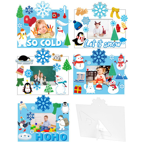 30 Pack Winter Picture Frame Craft for Kids with Easel?DIY Holiday ...