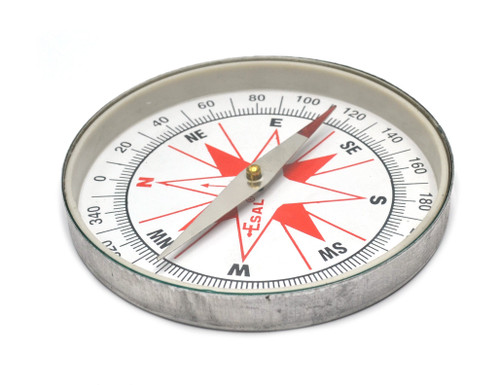 Plotting Compass, Glass Face, Aluminum Casing, 4" Diameter, Eisco Labs ...
