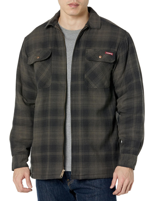 Wolverine Men's Hastings Sherpa Lined Zip Shirt Jac, Shadow Gray ...