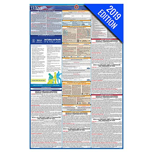 2019 Texas Labor Law Poster State, Federal, OSHA Compliant Single ...
