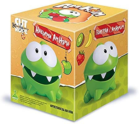 Om Nom ?UT THE ROPE PLASTIC TOY Fruit Lunch box -Om Nom open mouth ...