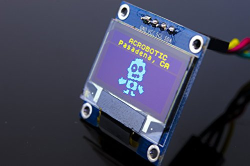 Acrobotic 096 Inches Yellow Blue I2c 128x64 Oled Lcd Display Module For Arduino Esp8266 6491