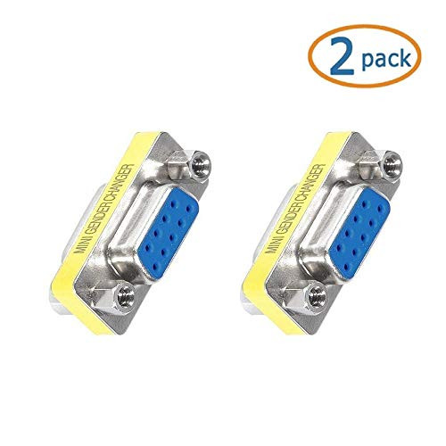 OGC DB9 Serial Port 9 Pin Female to Female Mini Gender Changer RS232-2 ...