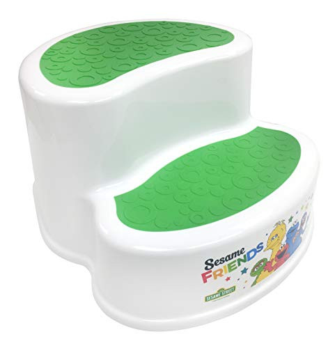 Sesame Street Two-Tier Step Stool White - Warehousesoverstock