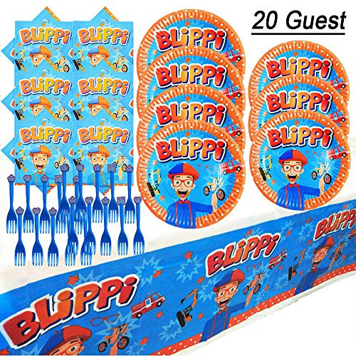 Blippi Birthday Party Supplies Set Blippi Cake Paper Plates Dessert ...