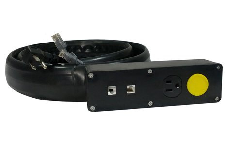 Electriduct Lay Flat Power and Data Extension Cord Duplex Receptacle ...