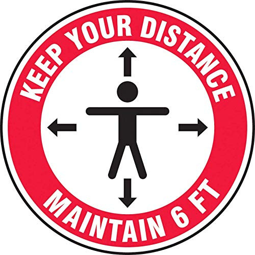 Social Distancing Floor Signs10 Pack 10 Inch Maintain 6 feet Signs ...