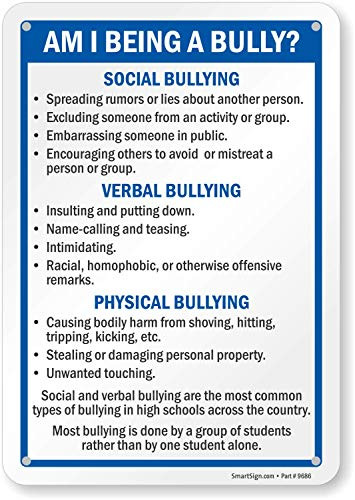 SmartSign Am I Being A Bully - Social Bullying, Verbal Bullying ...