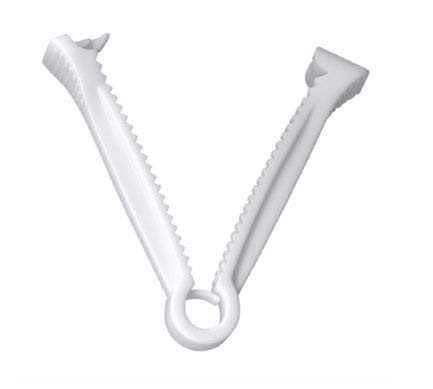 50 White Umbilical Cord Clamps for Veterinary Home Birth Obstetrical ...